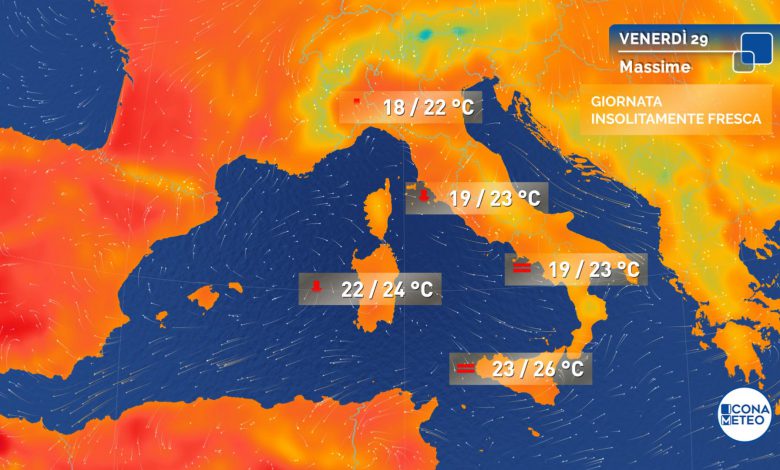 ARIA FREDDA sull'Italia: temperature in picchiata di oltre 5 gradi. Ecco dove