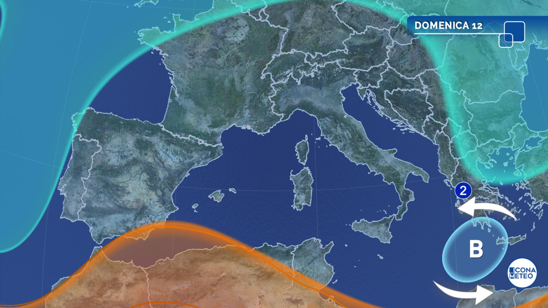 Domenica gli ULTIMI EFFETTI del VORTICE CICLONICO: ecco dove - Icona Meteo