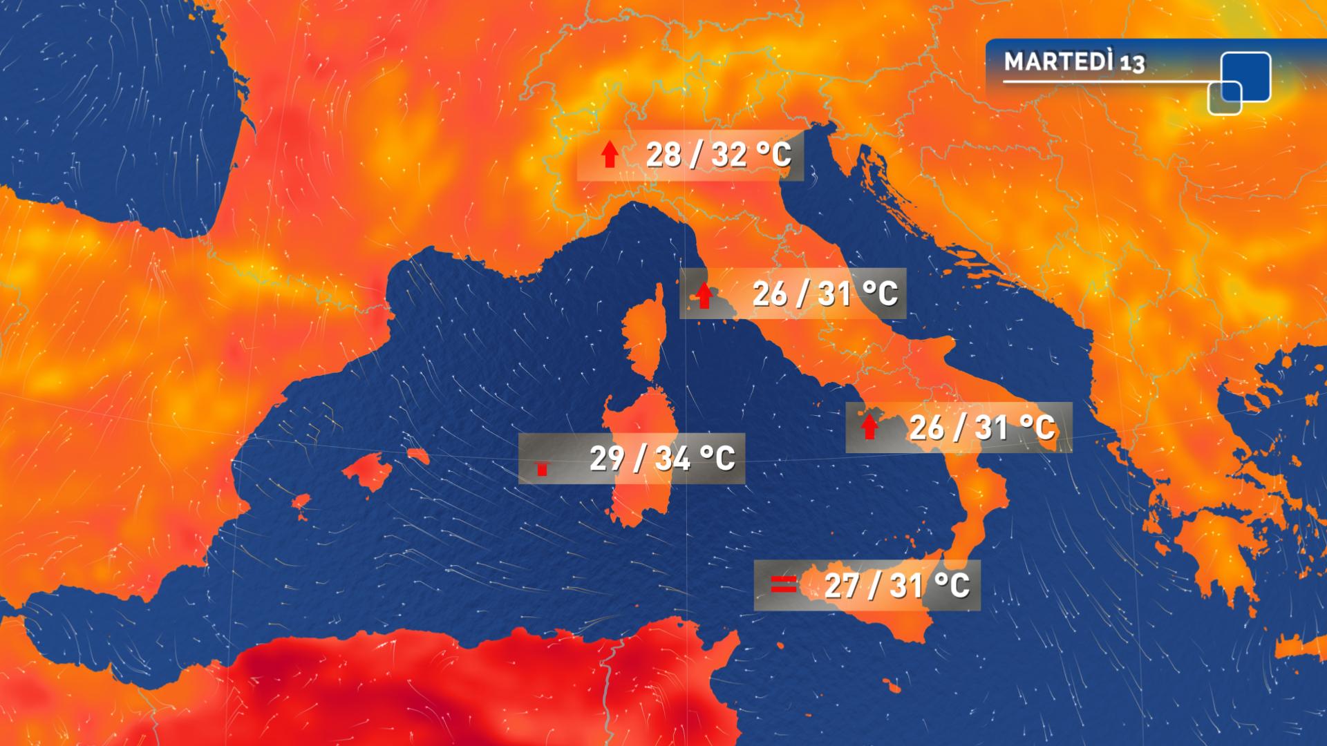 Meteo: caldo anomalo all’apice tra mercoledì e giovedì! Le zone più calde - Icona Meteo