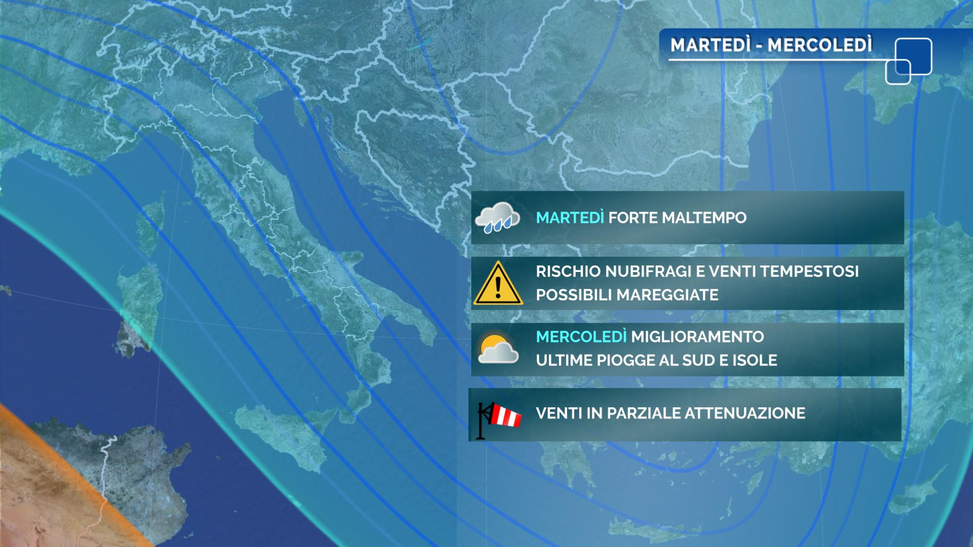 Maltempo, ore critiche per l’Italia: nubifragi, forti venti, onde alte e tanta neve. Le zone a ...